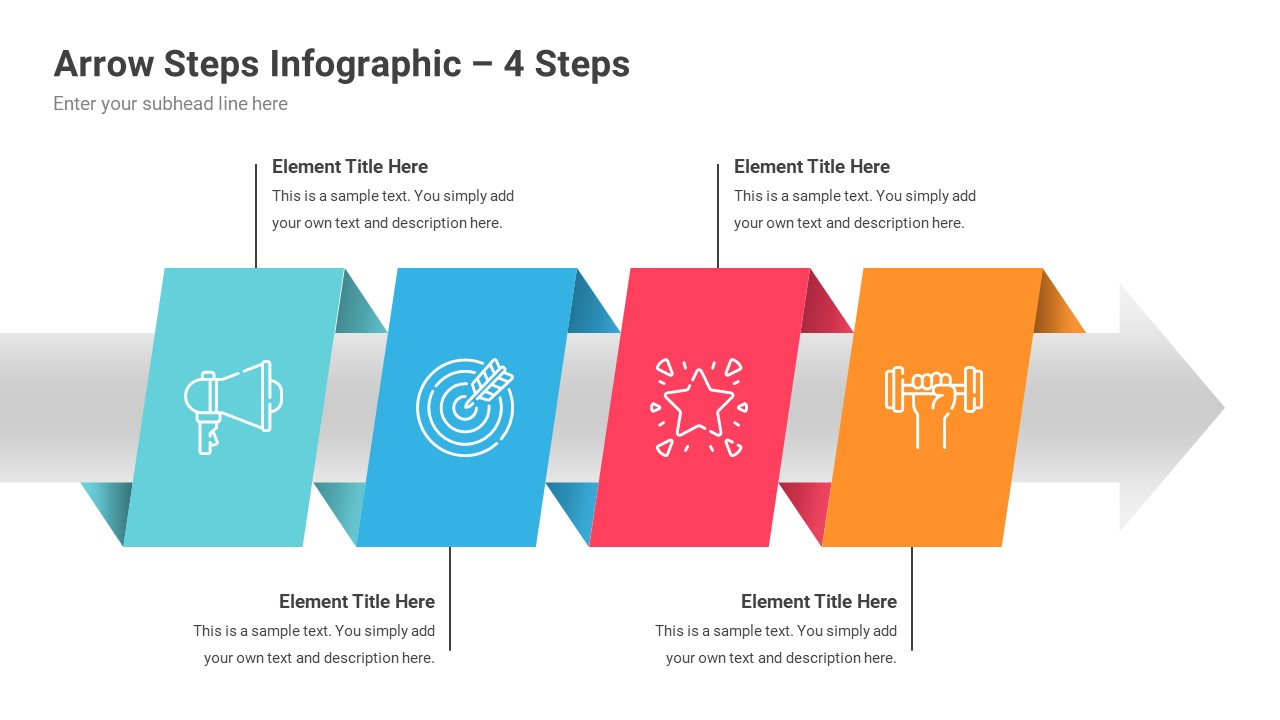 Arrow Infographics PowerPoint Template Diagrams, Presentation Templates