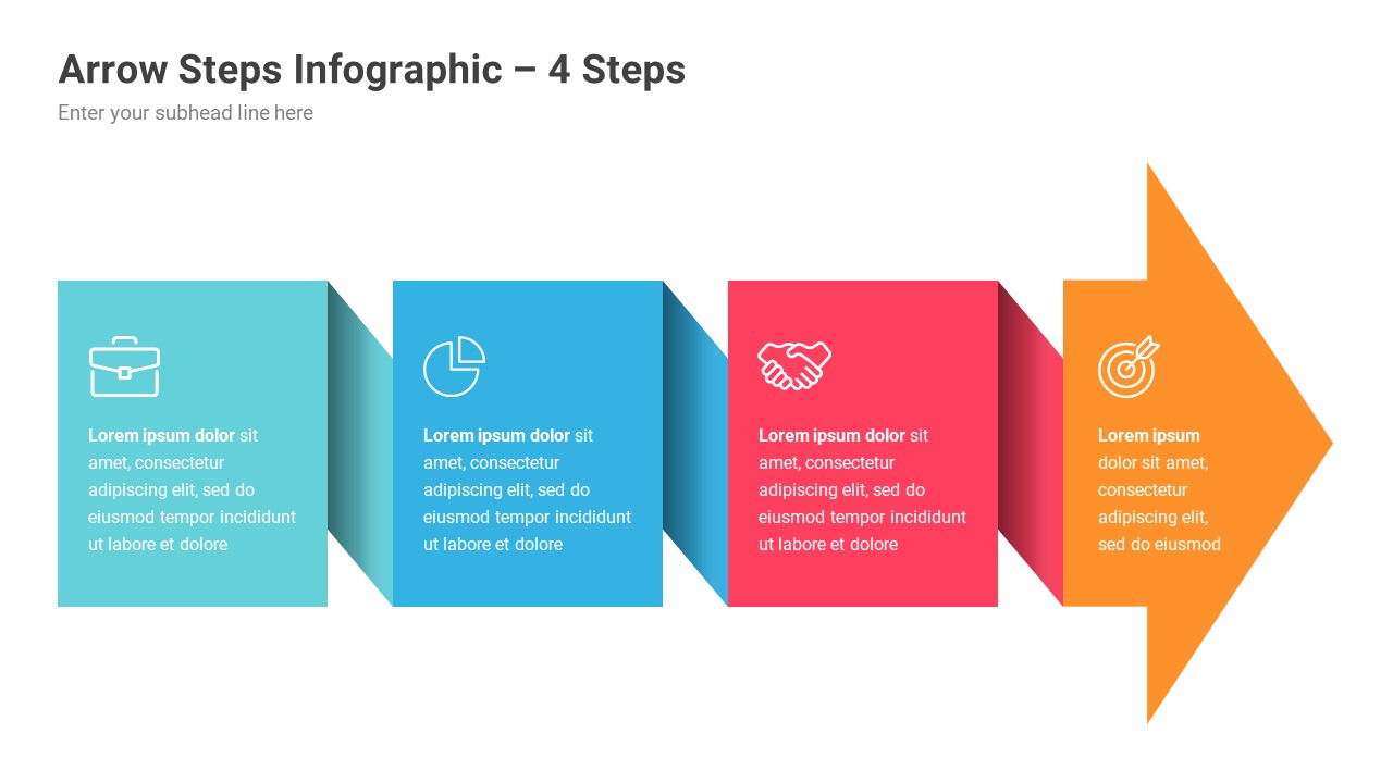 Arrow Infographics PowerPoint Template Diagrams, Presentation Templates