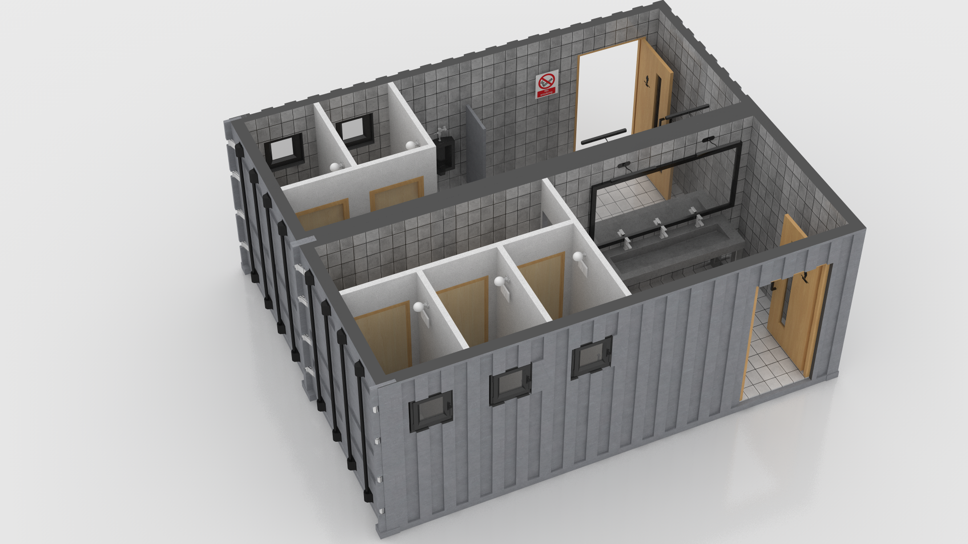 Container Public WC by Benz_creation | 3DOcean