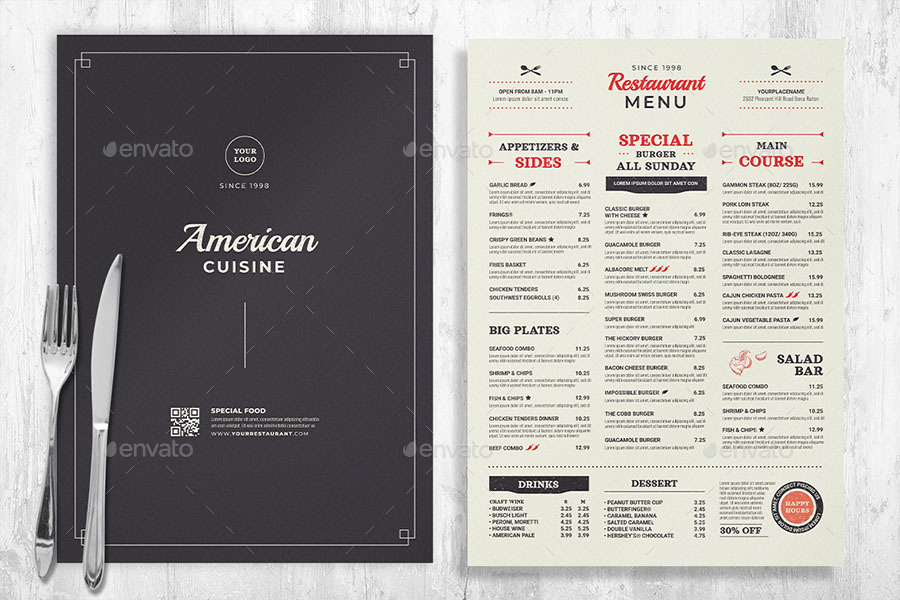 Rustic BBQ Menu, Print Templates | GraphicRiver