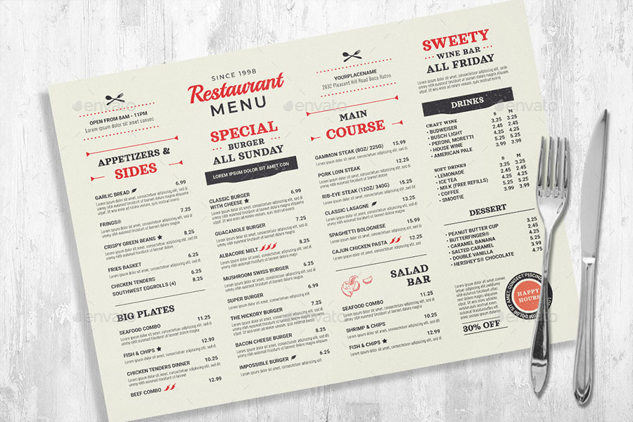 Rustic BBQ Menu, Print Templates | GraphicRiver