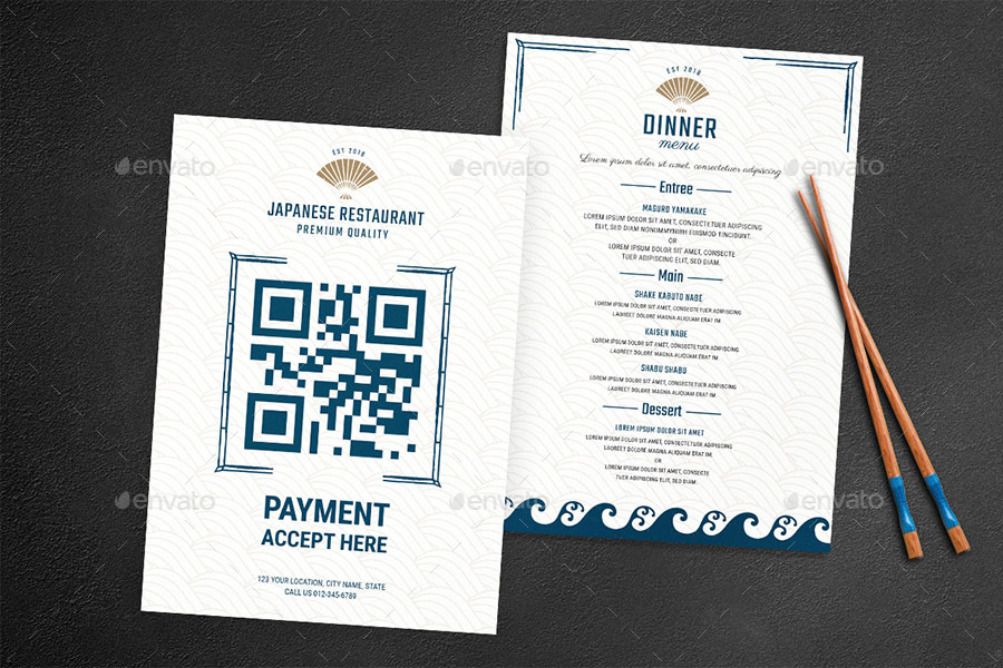 Contemporary Japanese Sushi Menu, Print Templates | GraphicRiver
