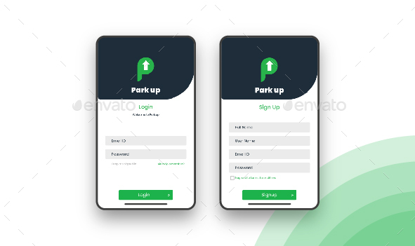 Park Up – Parking Mobile App, Web Elements | GraphicRiver