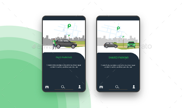 Park Up – Parking Mobile App, Web Elements | GraphicRiver