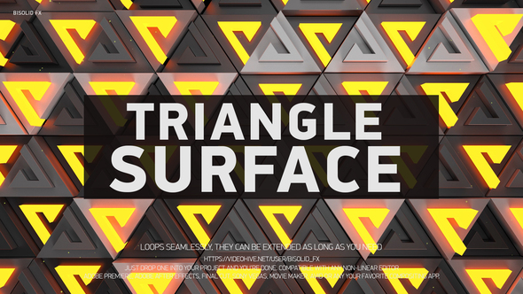 Abstract Background With Moving Triangle Surface, Motion Graphics ...