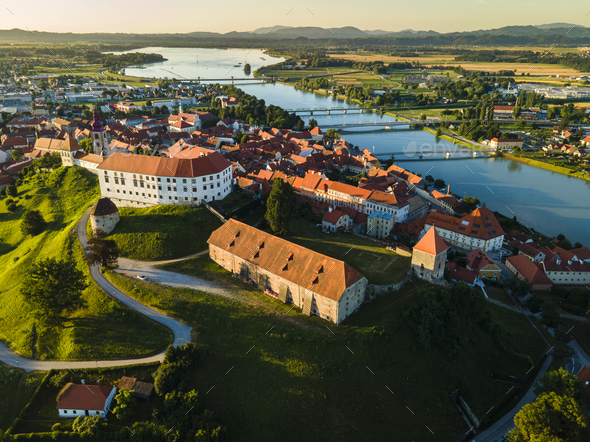 Ptuj Castle or Ptujski Grad in Hilltop in Slovenia Oldest City Stock ...