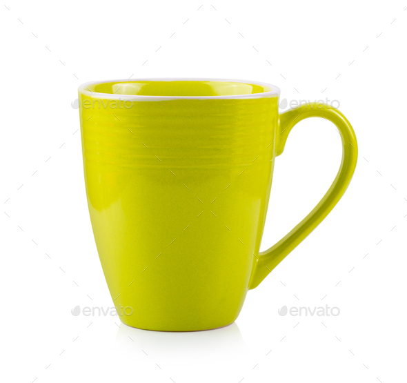 green ceramic cup isolated on white Stock Photo by sommai | PhotoDune
