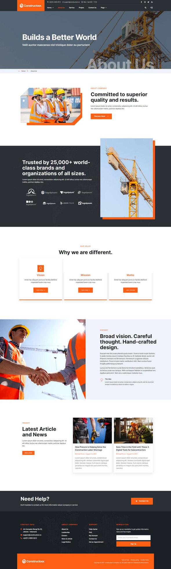 Constructoor - Construction & Building Elementor Template Kit by ...