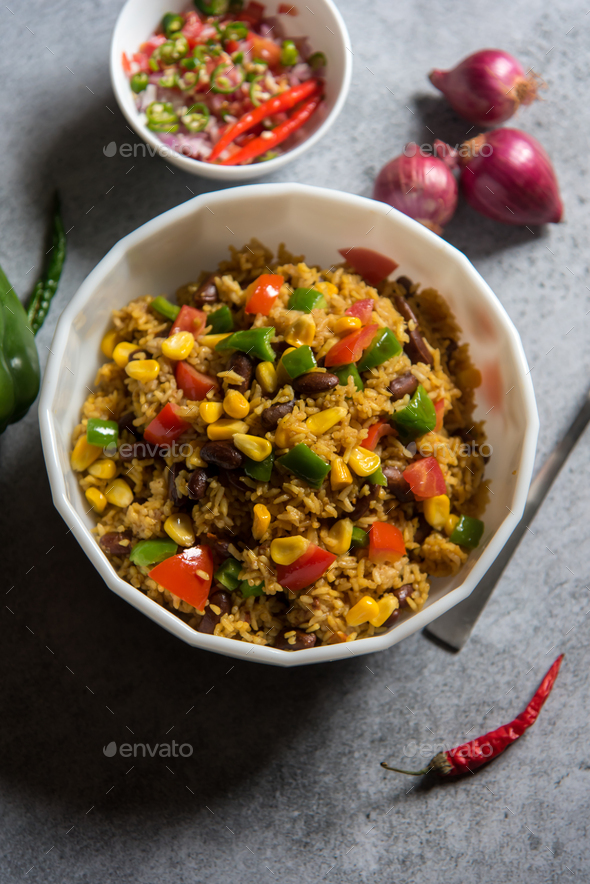 Mexican rice or pilaf Stock Photo by DebashisKumar13 | PhotoDune