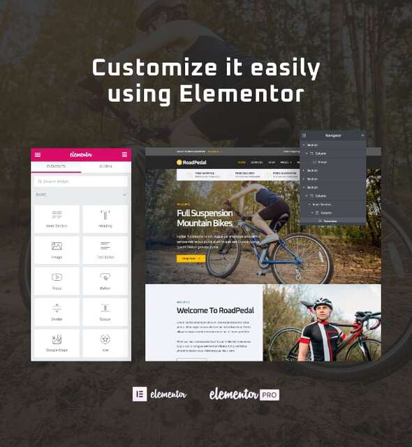 RoadPedal - Bicycle Store Elementor Template Kit by ThemeWarriors ...
