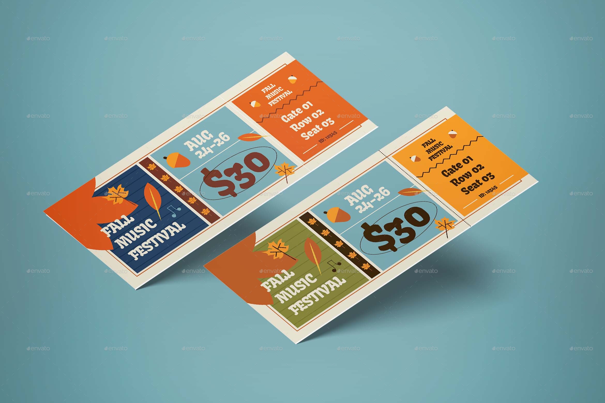 Ticket Fall Music, Print Templates | GraphicRiver