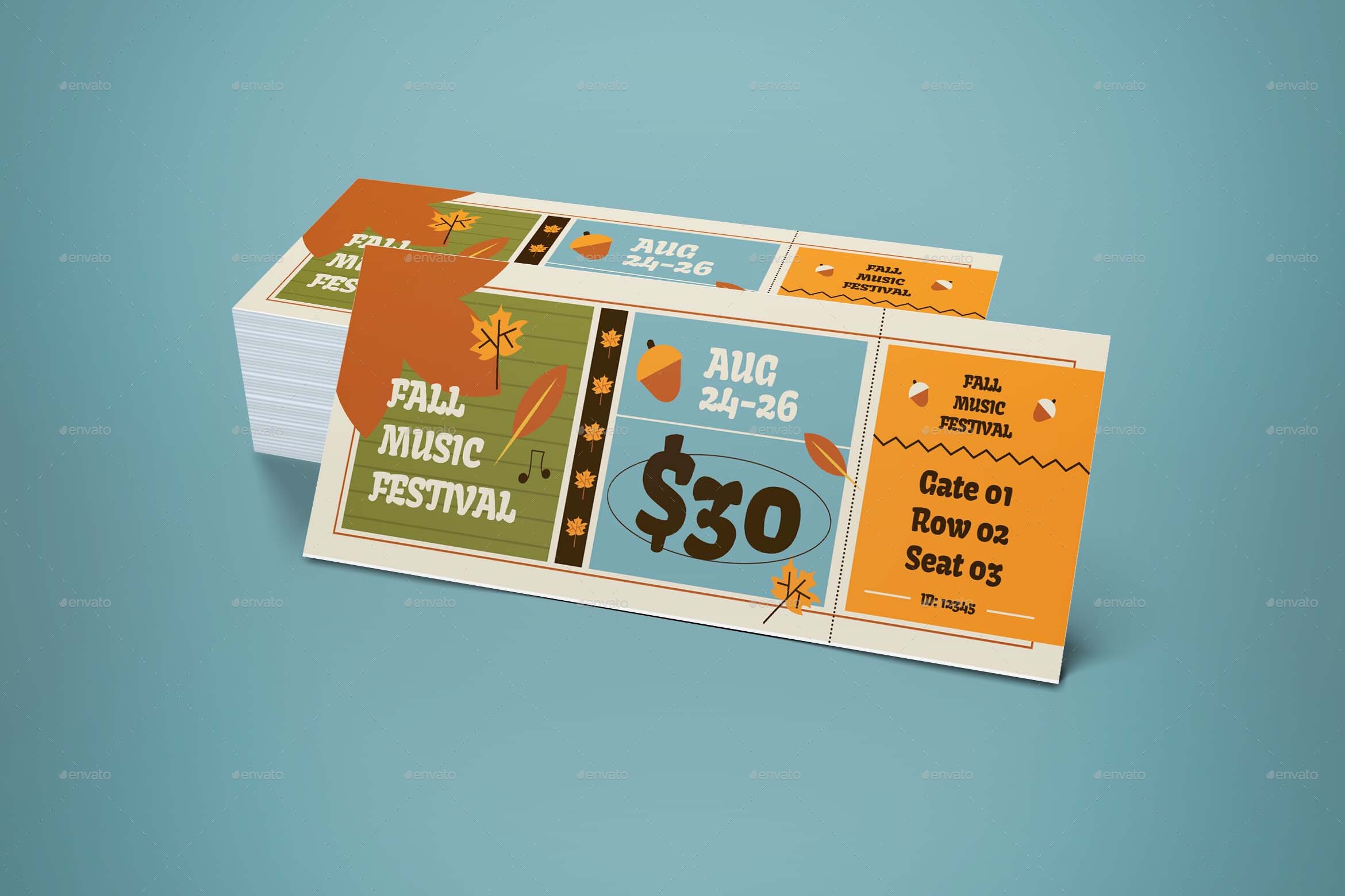 Ticket Fall Music, Print Templates | GraphicRiver