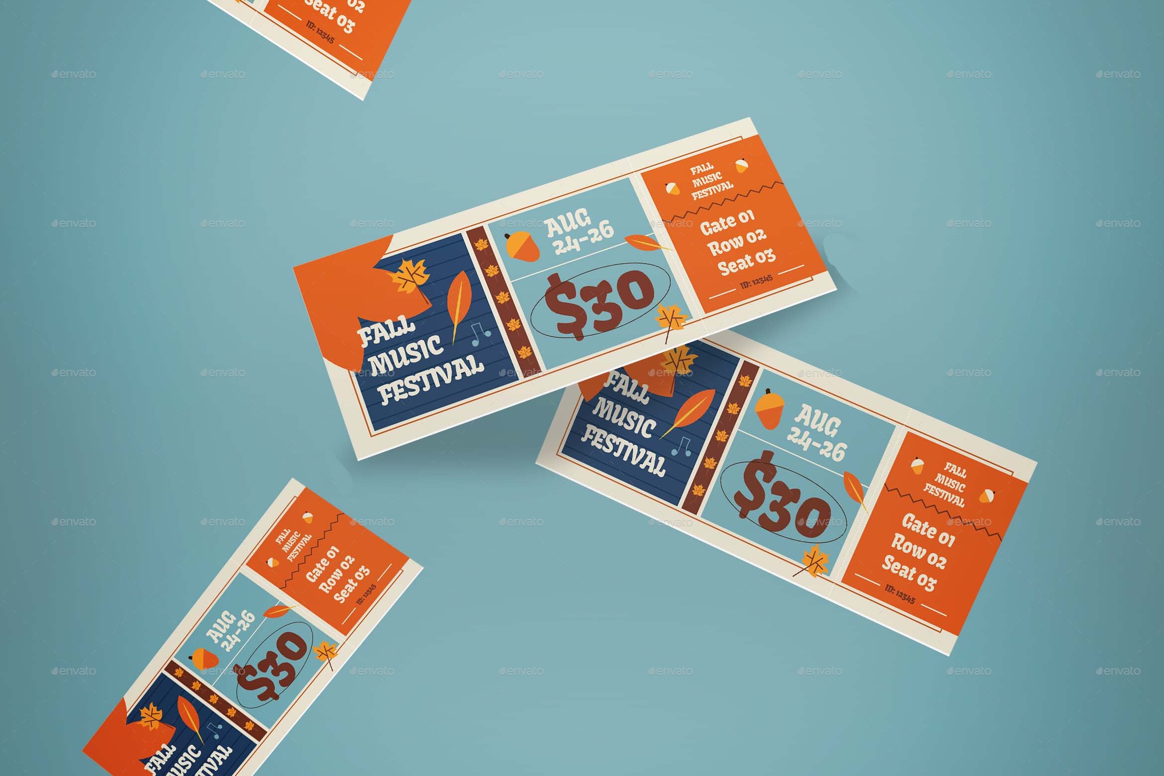 Ticket Fall Music, Print Templates | GraphicRiver