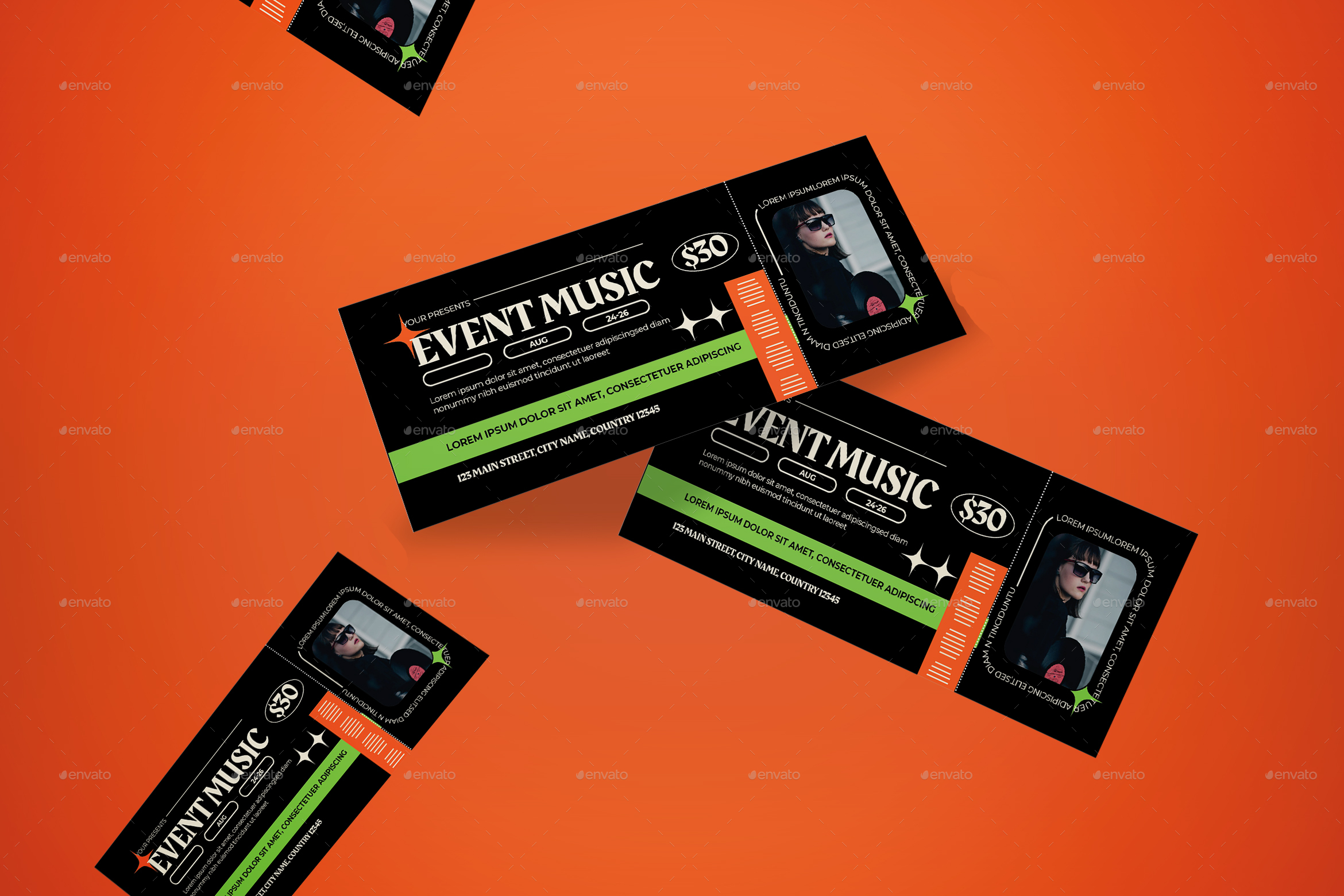Ticket Event Music, Print Templates | GraphicRiver