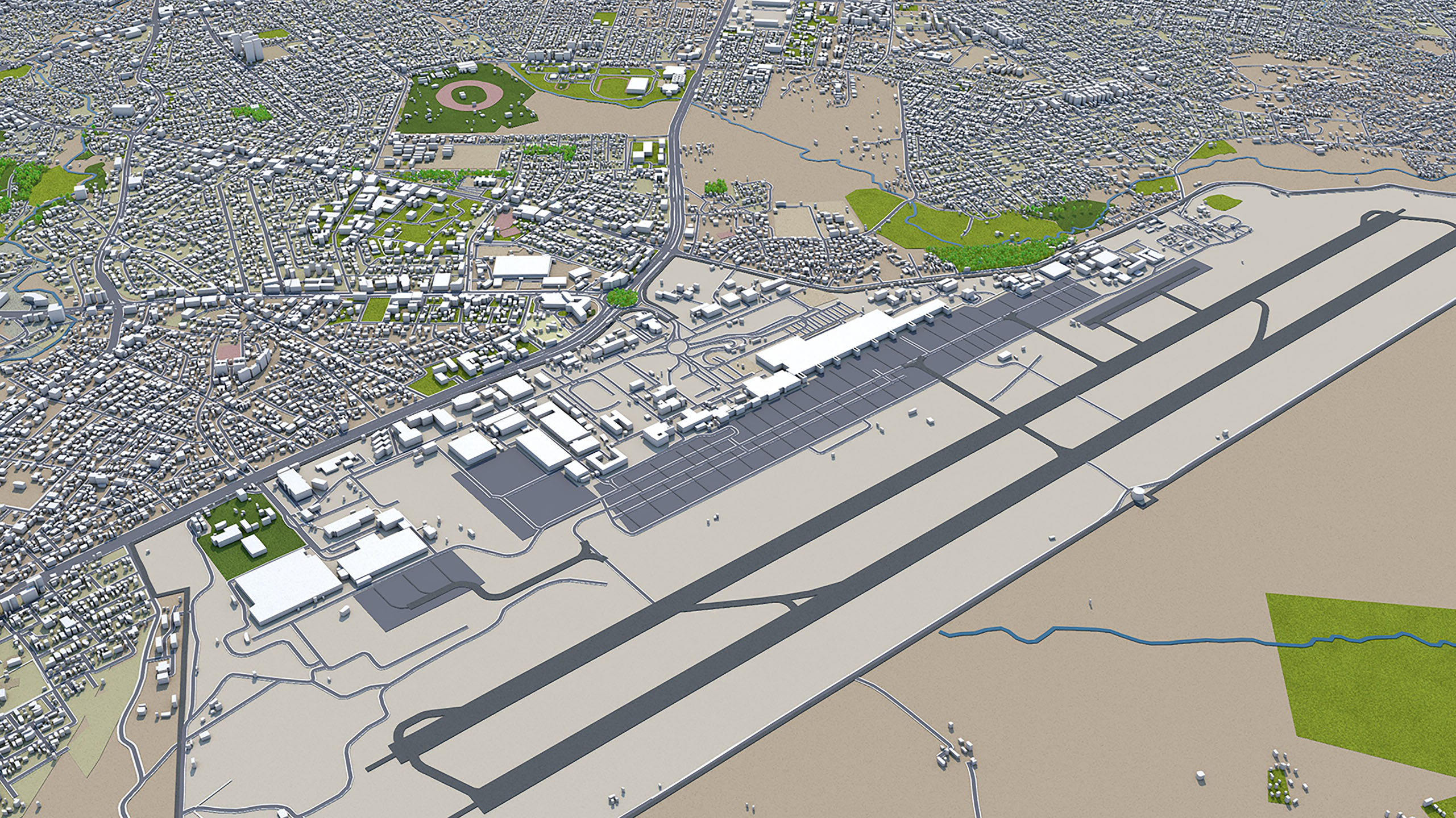 Addis Ababa city Ethiopia 3d model 60km by TurboCG | 3DOcean