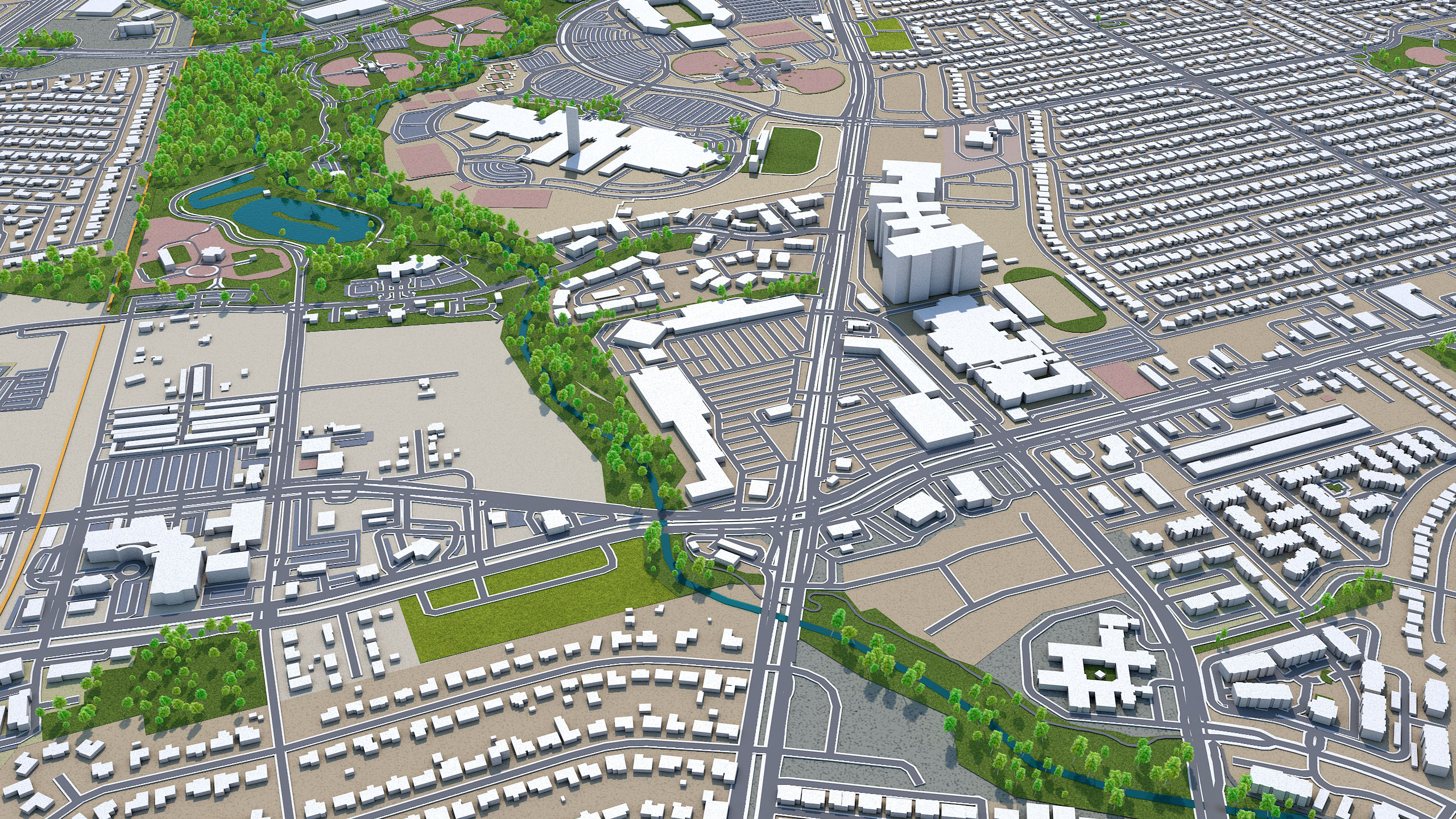 Allen city Texas USA 3d model 20km by TurboCG | 3DOcean