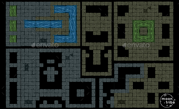 2D Dungeon Tile Pack, Game Assets | GraphicRiver