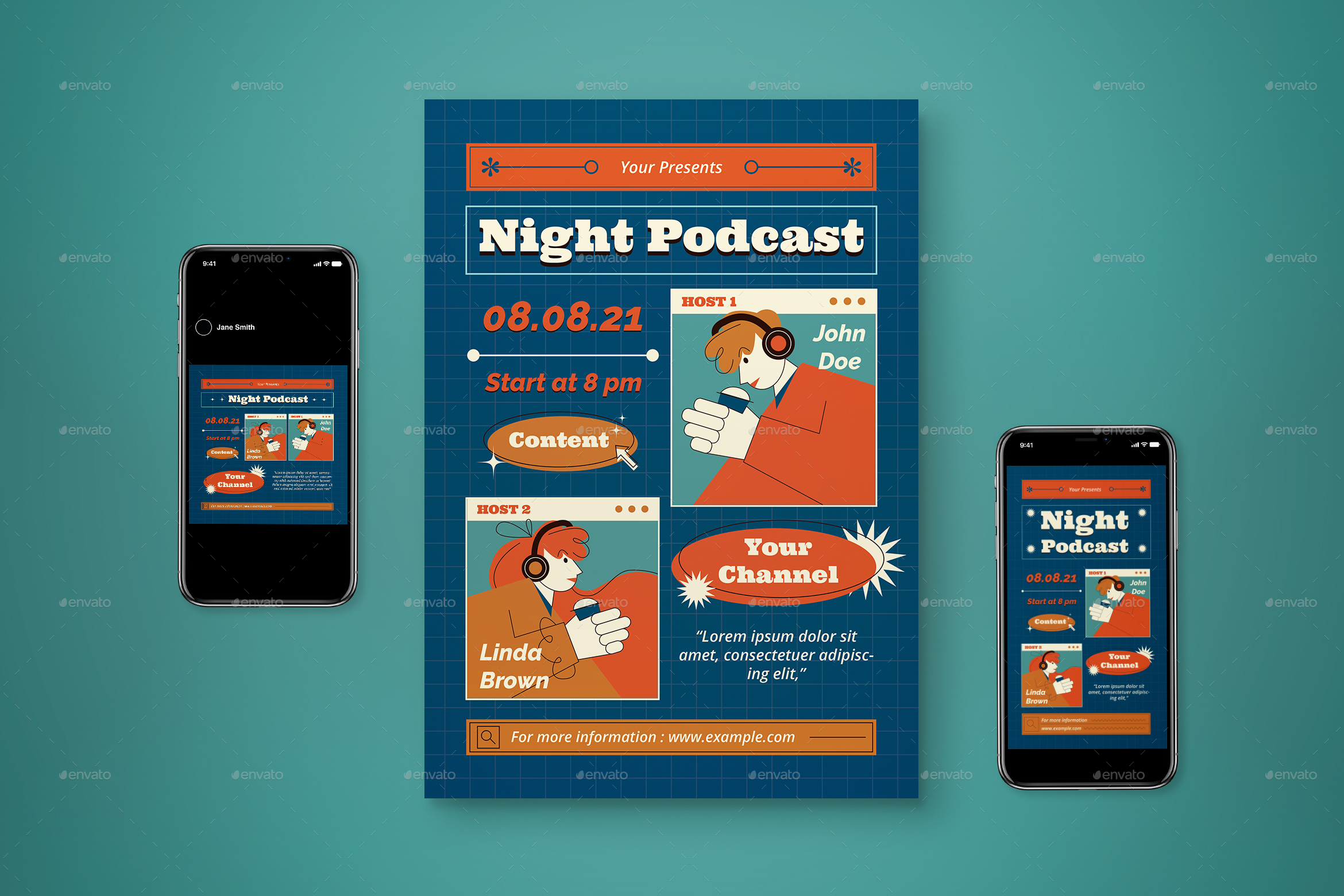 Podcast Flyer Set, Print Templates | GraphicRiver
