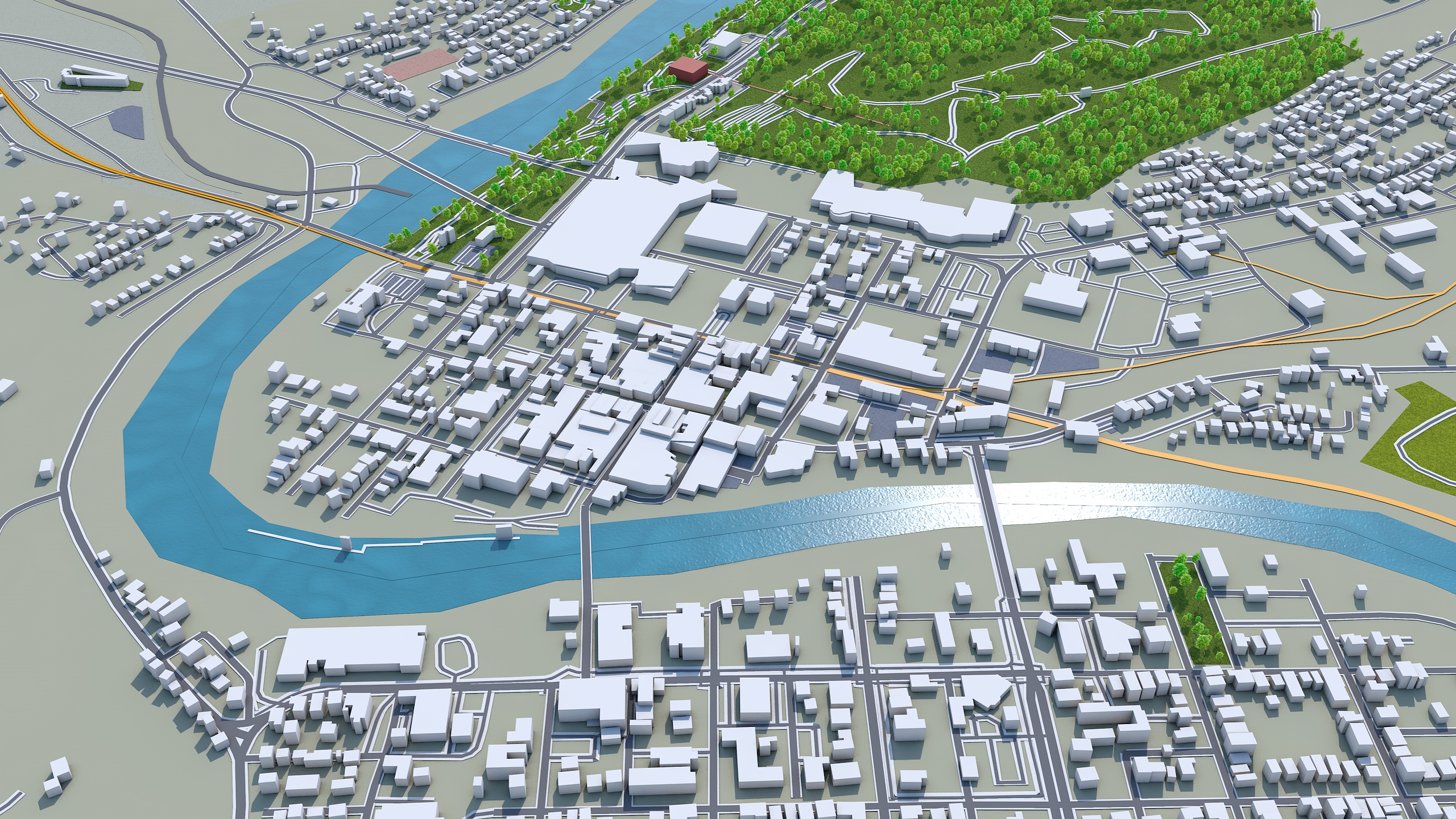 Frankfort city Kentucky USA 3d model 20km by TurboCG | 3DOcean