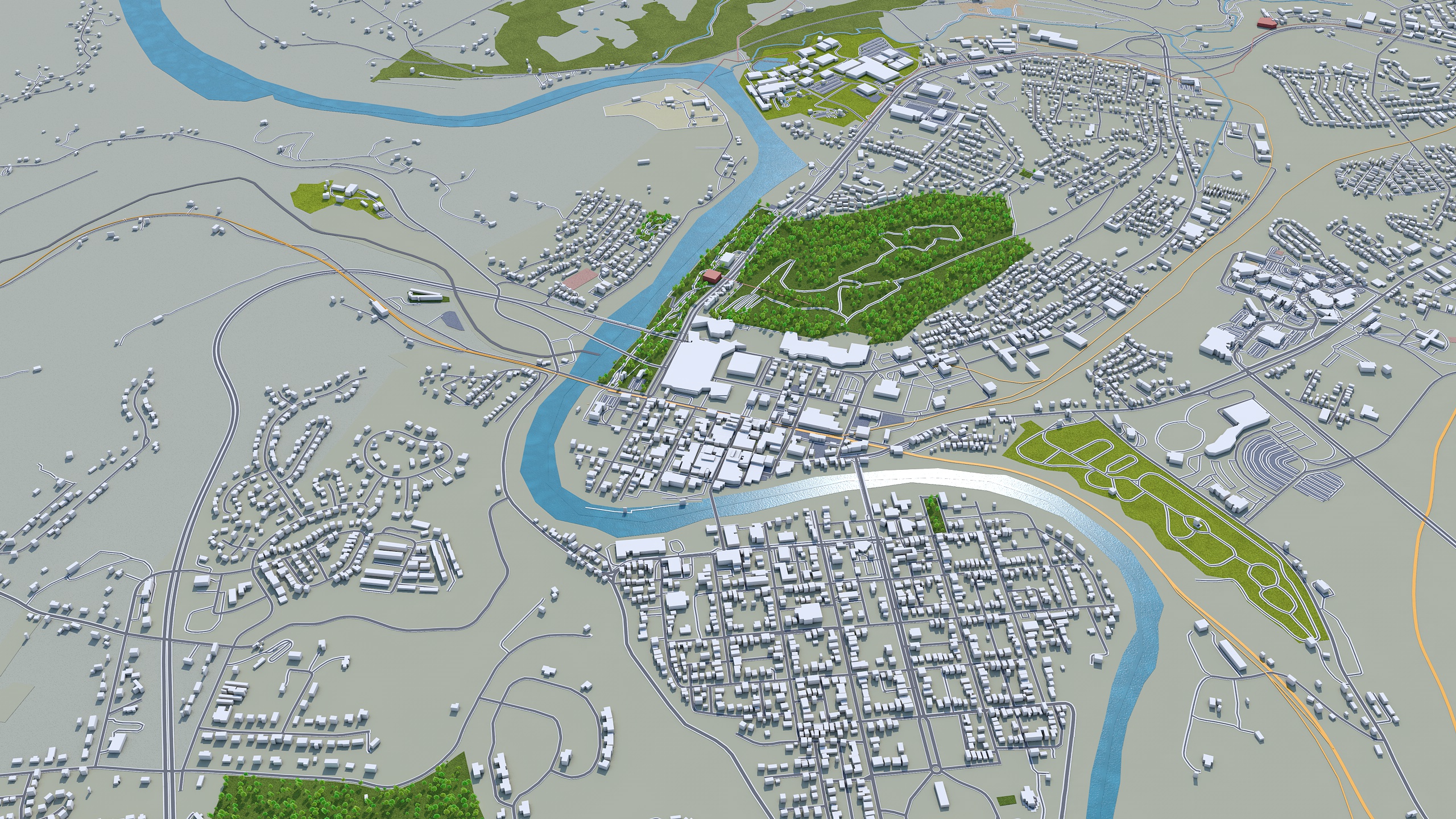 Frankfort city Kentucky USA 3d model 20km by TurboCG | 3DOcean