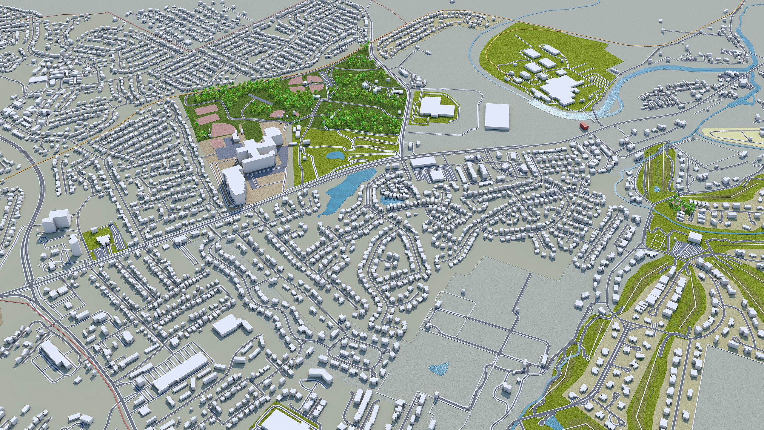 Frankfort city Kentucky USA 3d model 20km by TurboCG | 3DOcean