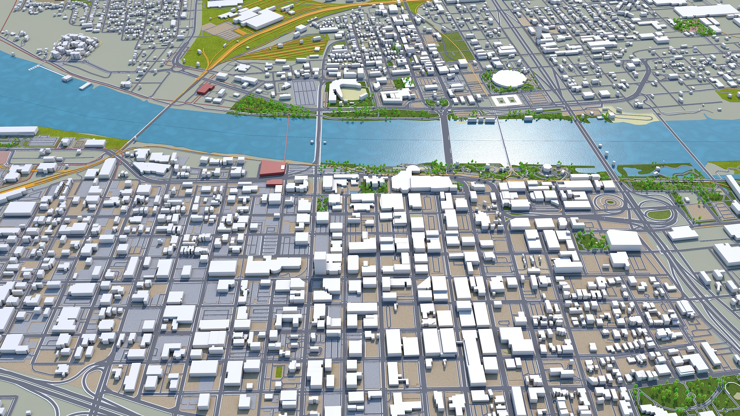 Little Rock city Arkansas USA 3d model 40km by TurboCG | 3DOcean