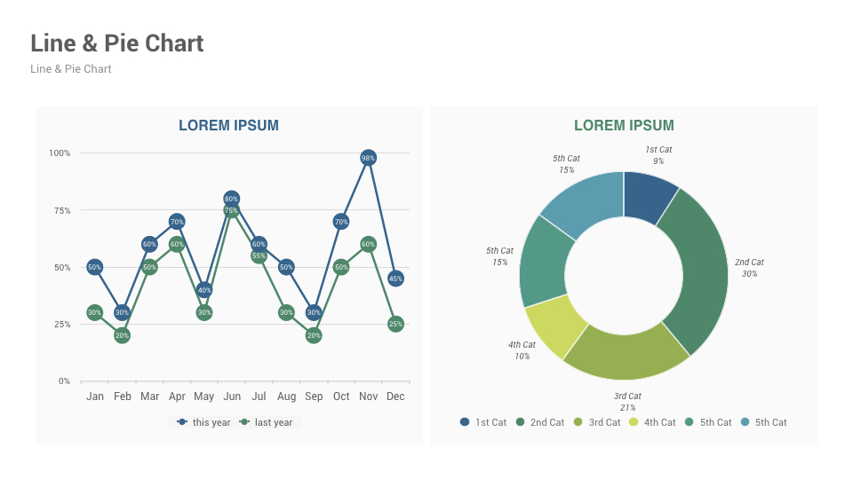 Data Charts and Diagrams Template for Keynote, Presentation Templates