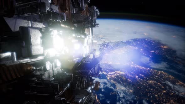 Flying an Animated Space Station, Motion Graphics | VideoHive
