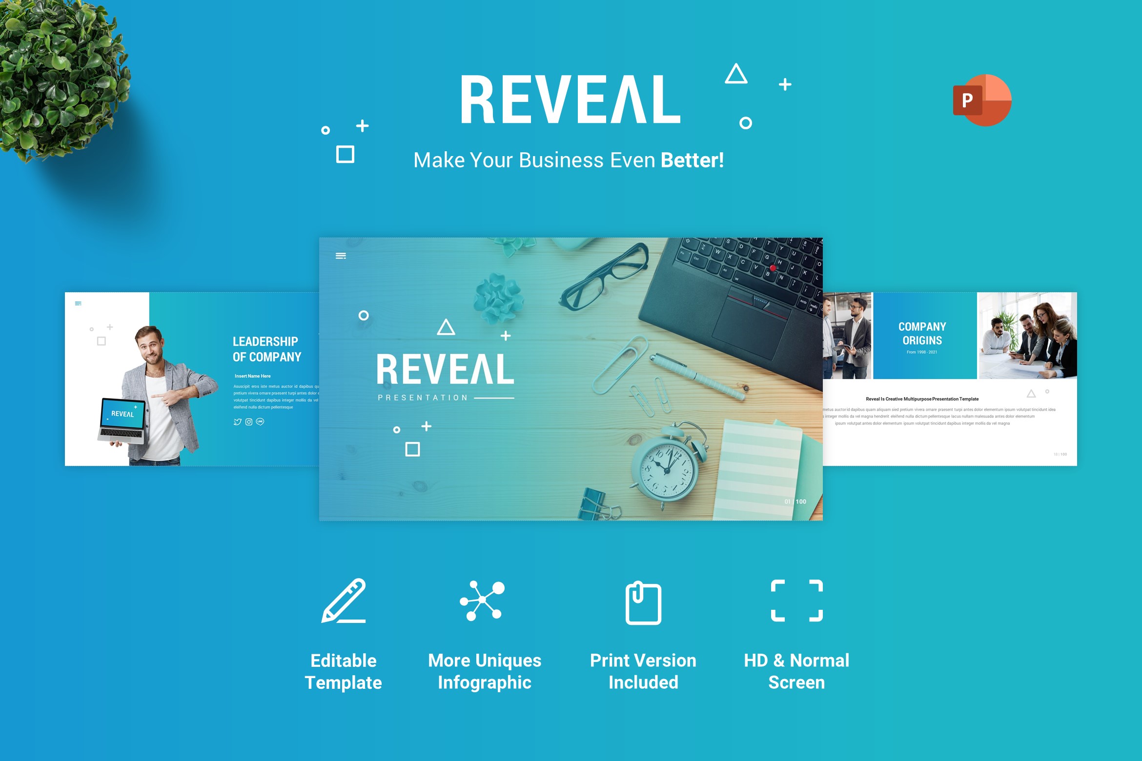 Reveal - Business Powerpoint Template, Presentation Templates ...