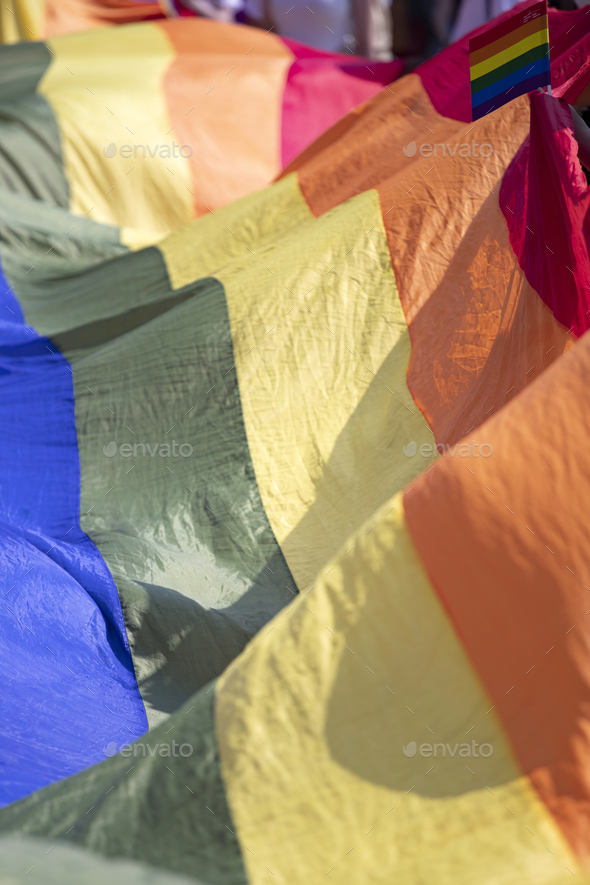 LGBT flag as a symbol of social movements Stock Photo by erika8213
