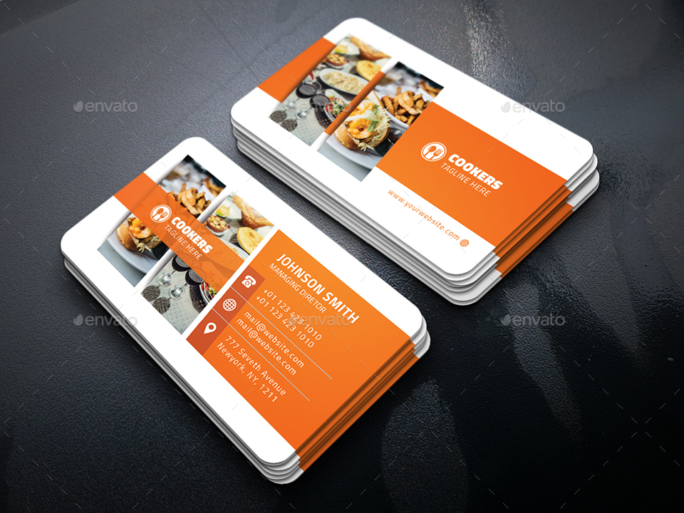 Food/Restaurant Business Card, Print Templates | GraphicRiver