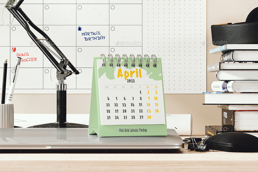 Mini Desk Calendar Mockup, Graphics | GraphicRiver