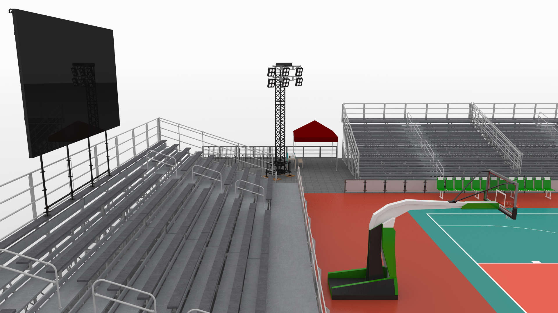 Outdoor Basketball Stadium by Benz_creation | 3DOcean