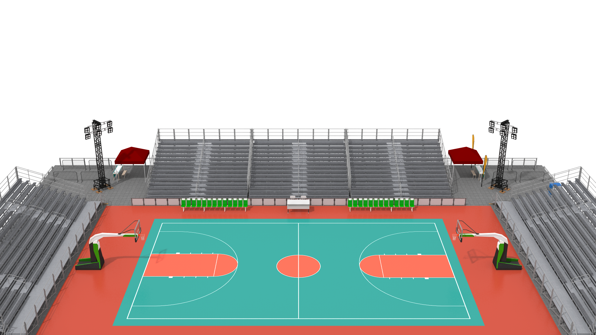 Outdoor Basketball Stadium by Benz_creation | 3DOcean
