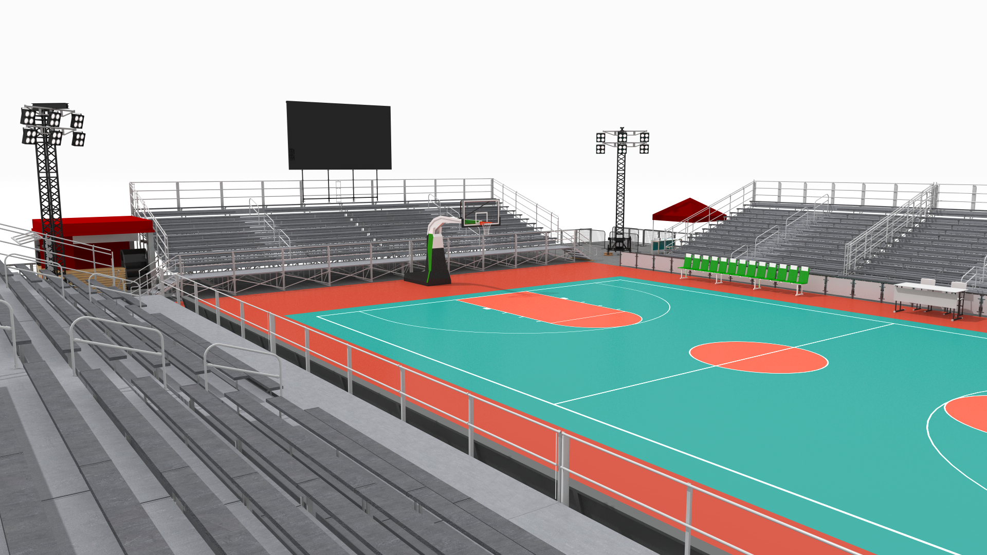Outdoor Basketball Stadium by Benz_creation | 3DOcean
