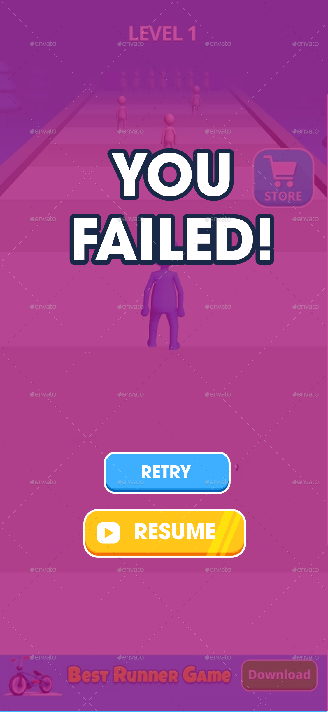 Complete Modern Game UI for Casual and Hyper Casual games, Game Assets