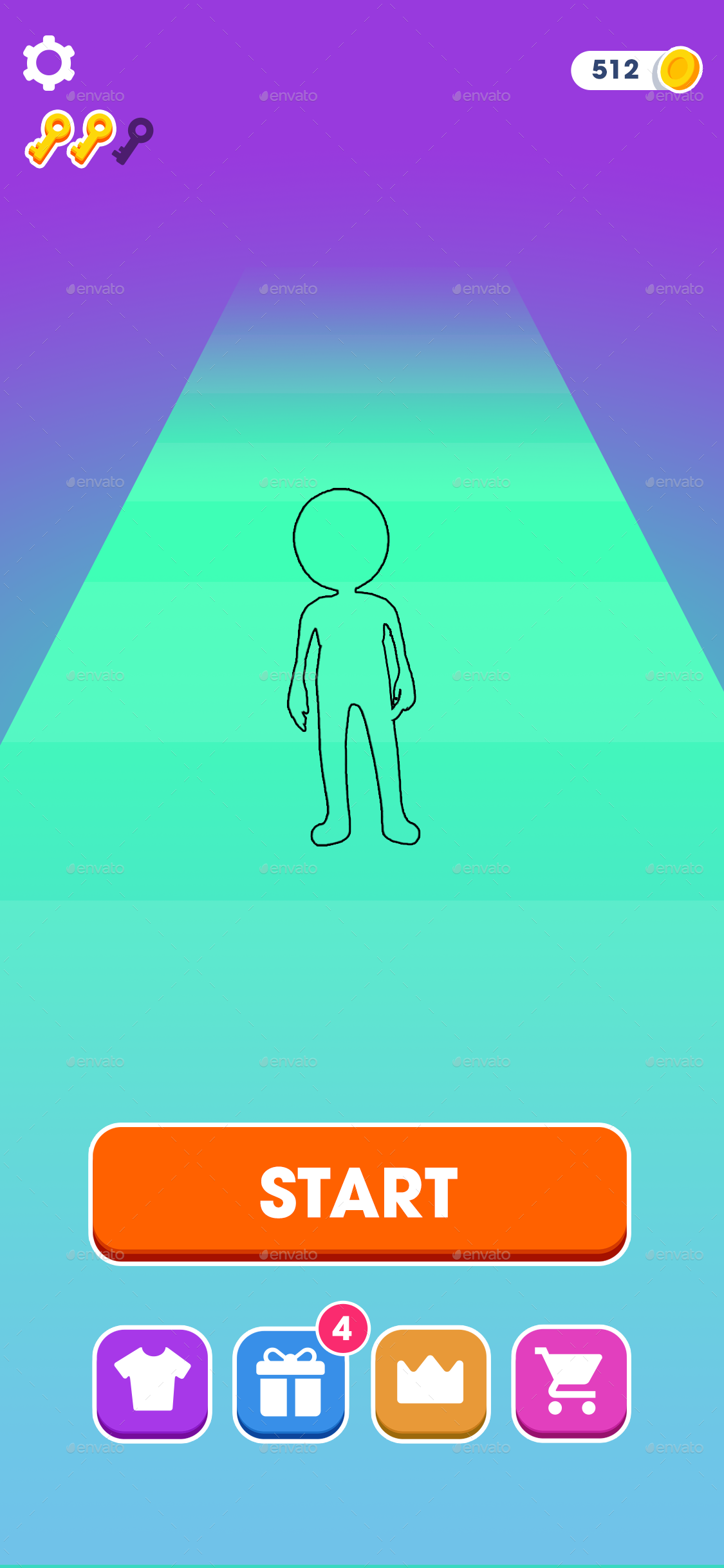Complete Modern Game UI for Casual and Hyper Casual games, Game Assets
