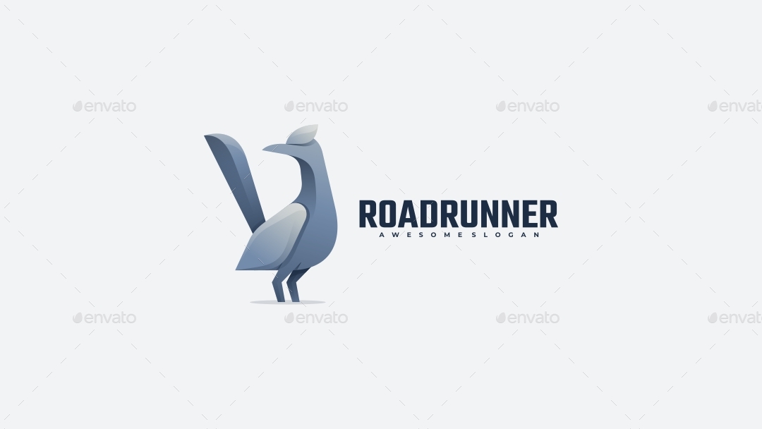 Roadrunner Bird Gradient Logo Template, Logo Templates | GraphicRiver