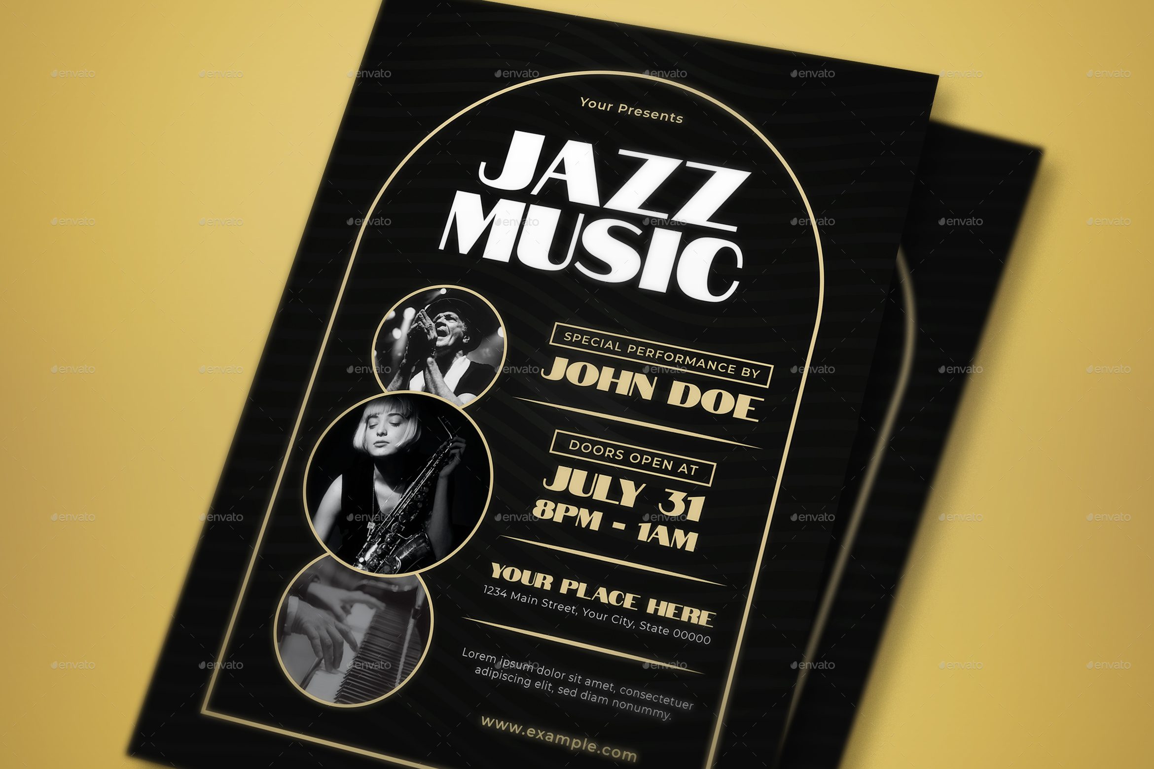Jazz Music Flyer Set, Print Templates | GraphicRiver