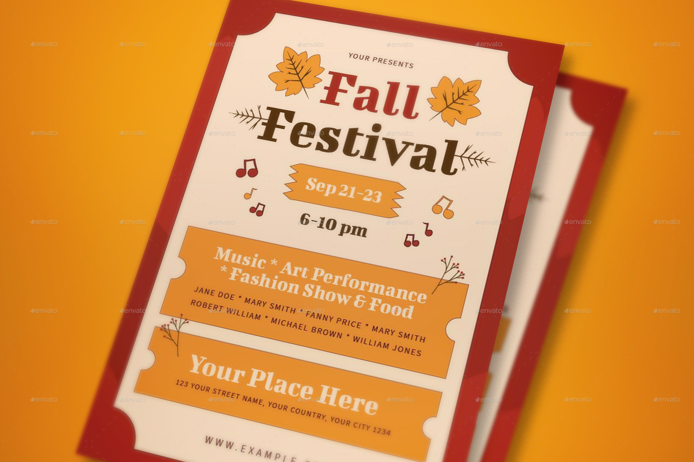 Fall Festival Flyer Set, Print Templates | GraphicRiver