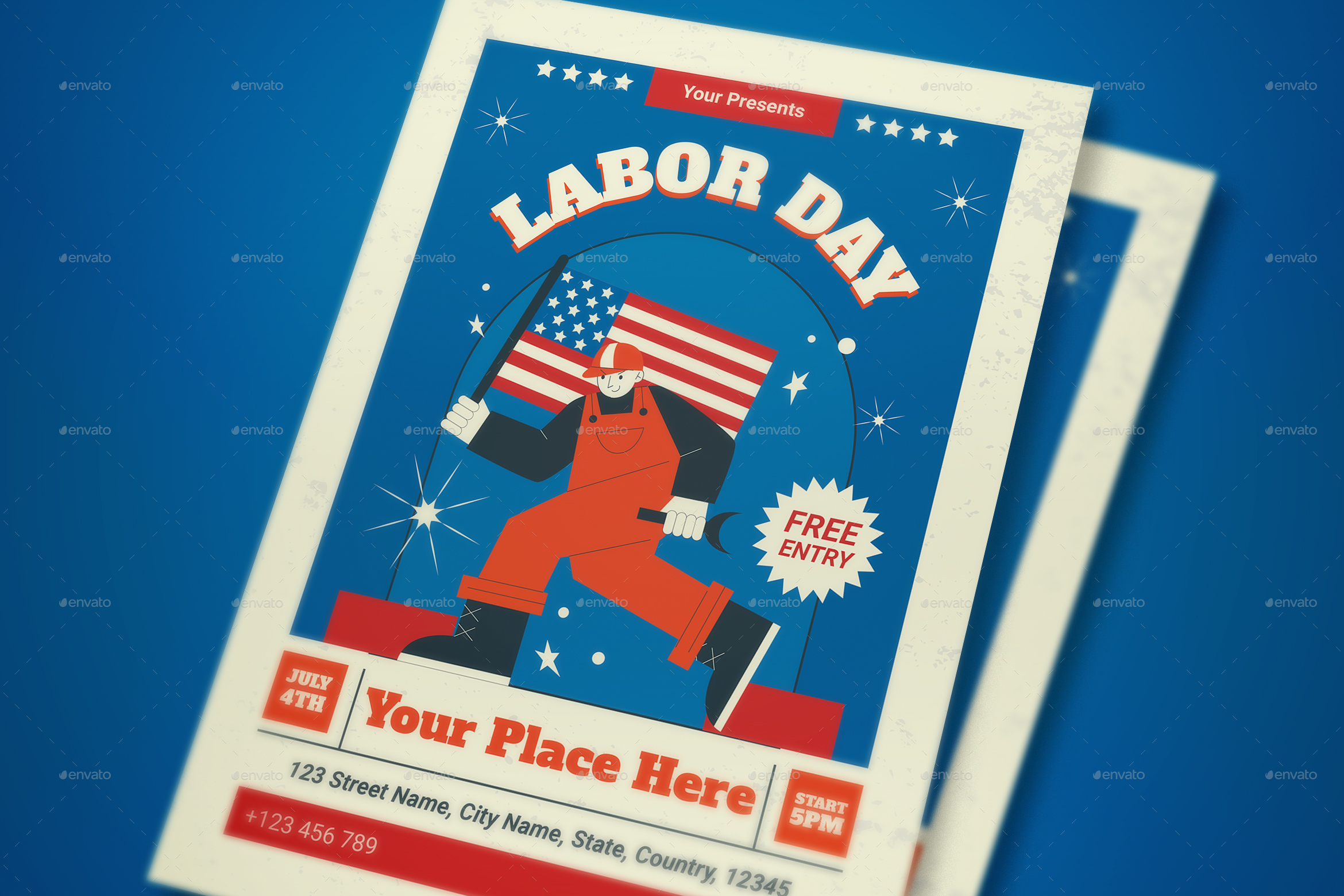 Labor Day Flyer Set, Print Templates | GraphicRiver