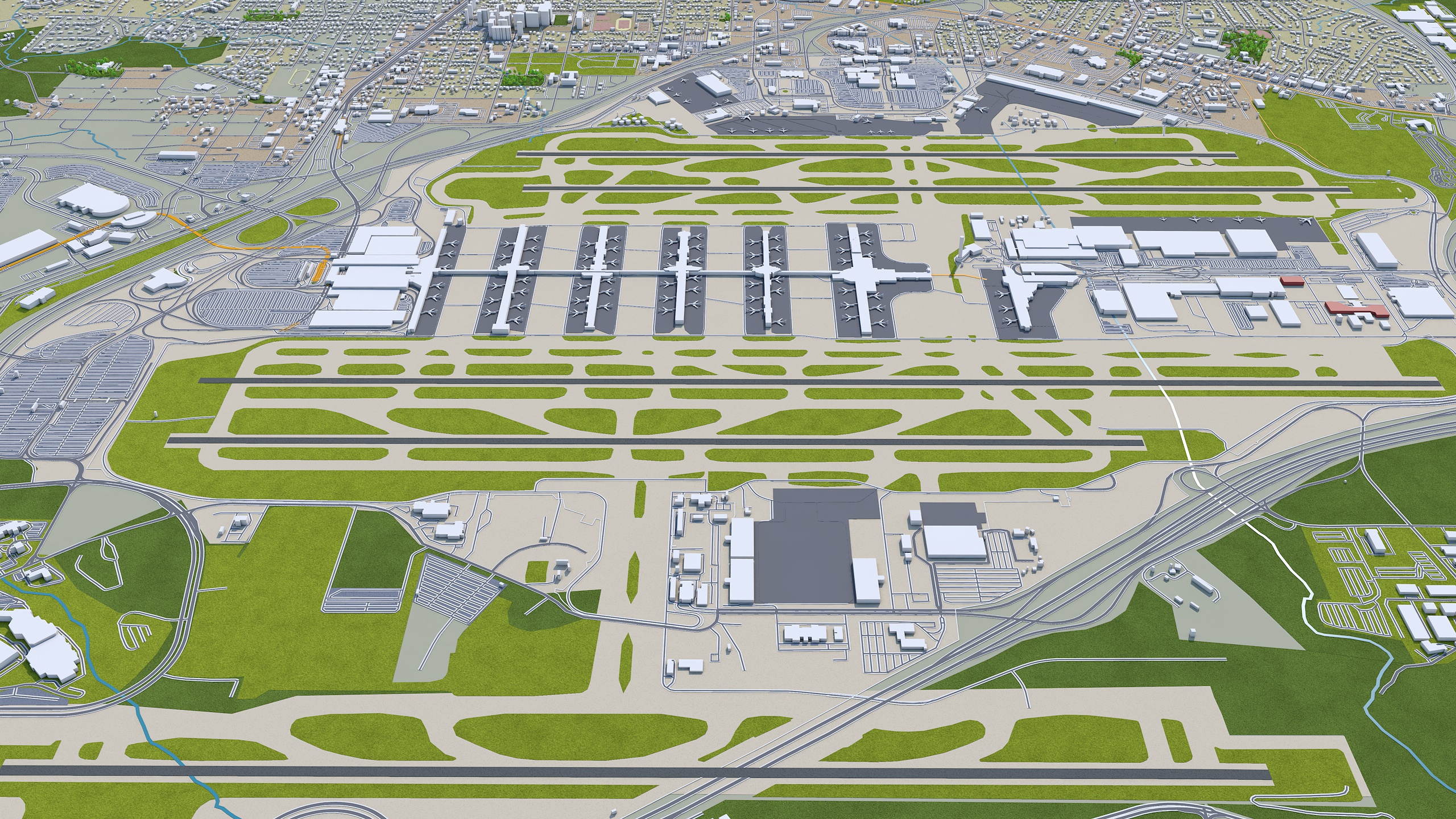 Atlanta City 3D Model Georgia 40km by TurboCG | 3DOcean