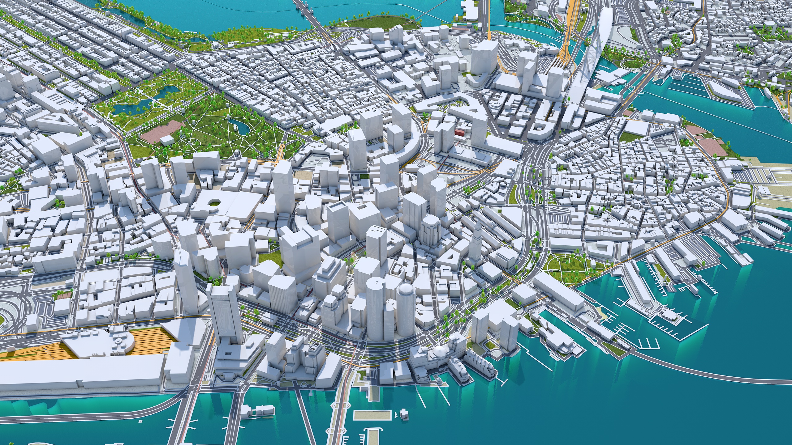 Boston Massachusetts 3D Model 50km by TurboCG | 3DOcean