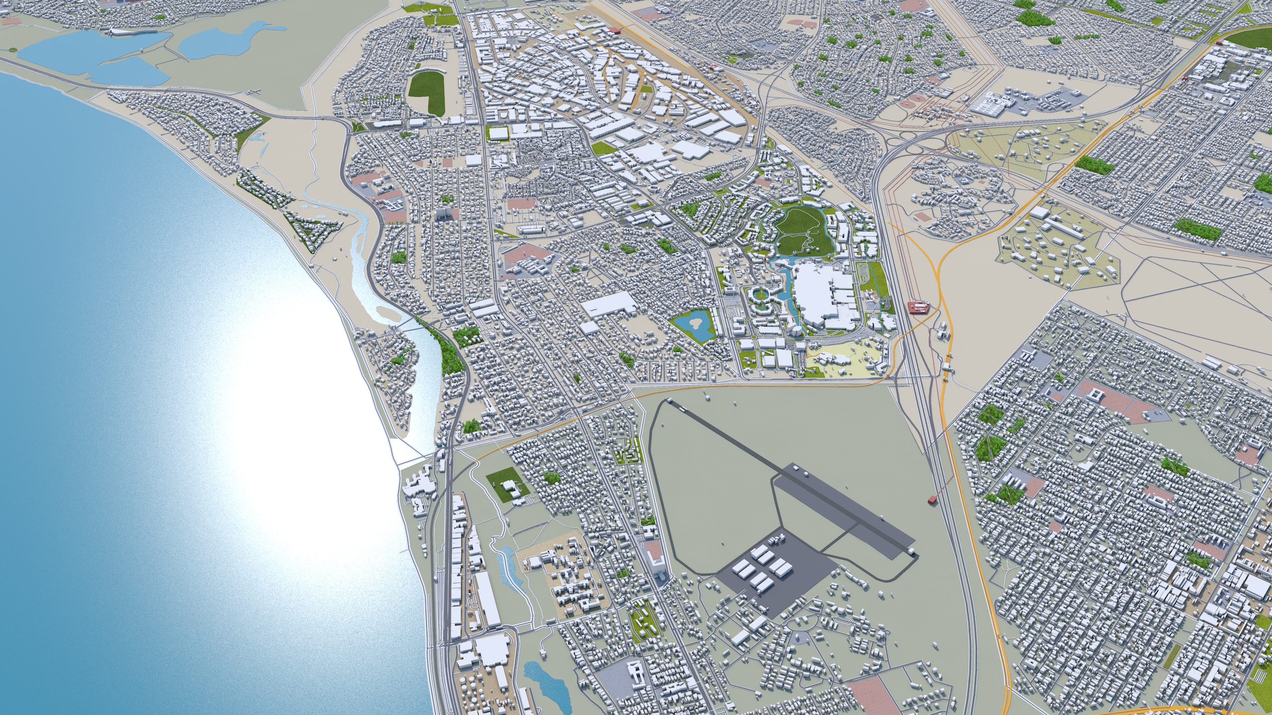 Cape Town City South Africa 3D Model 110km by TurboCG | 3DOcean