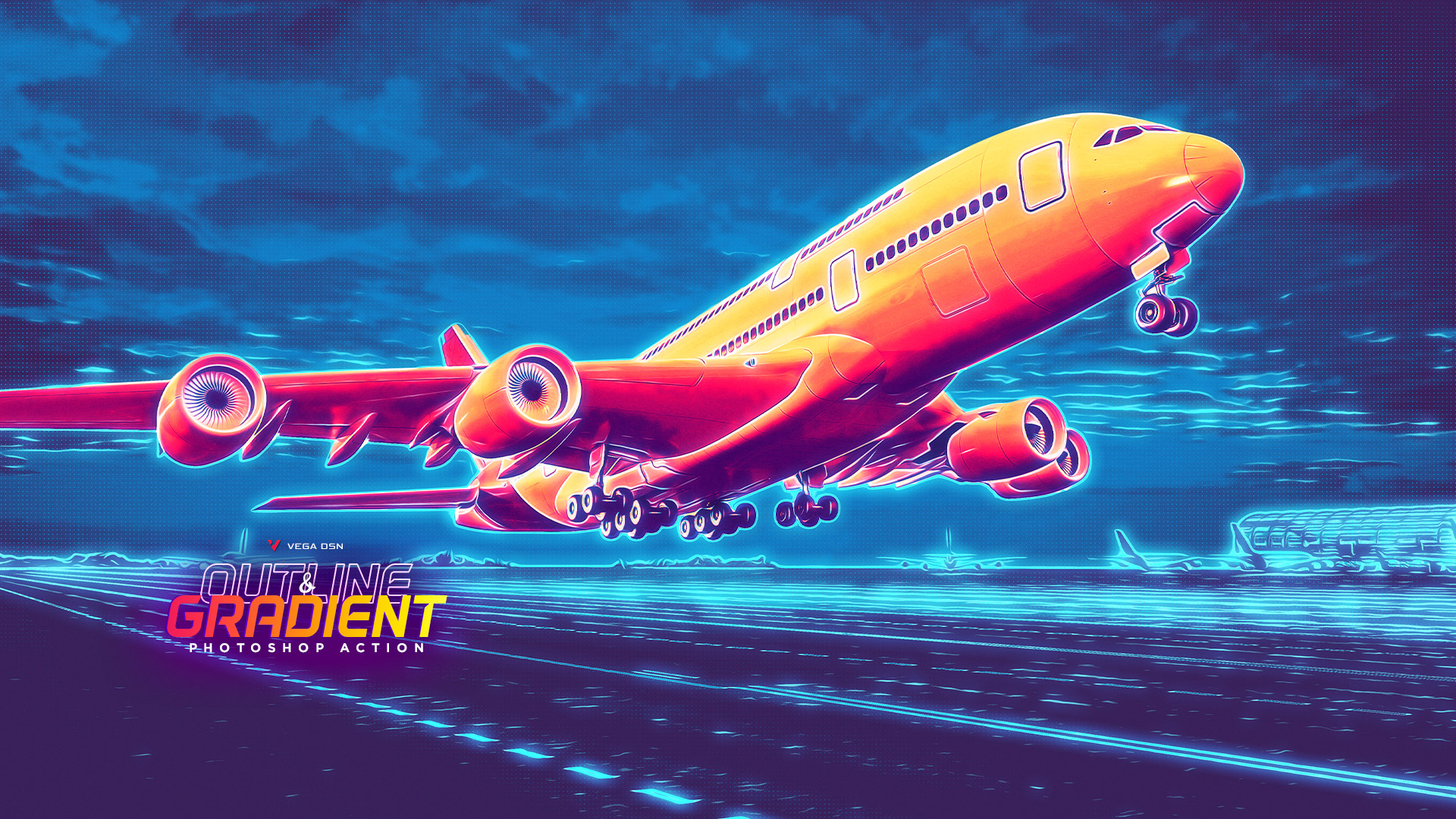 Outline & Gradient Photo Effect, Add-ons | GraphicRiver