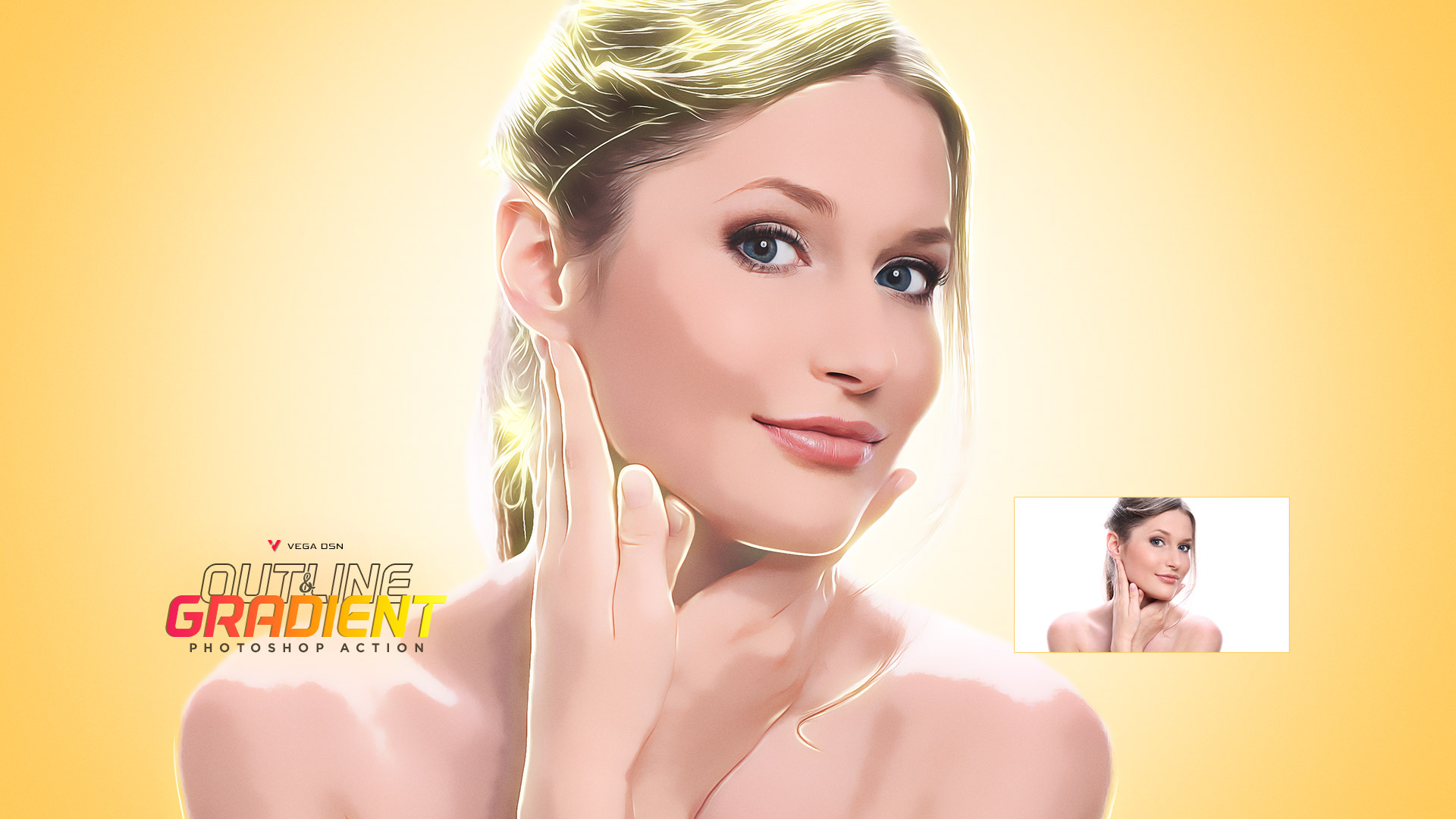 Outline & Gradient Photo Effect, Add-ons | GraphicRiver