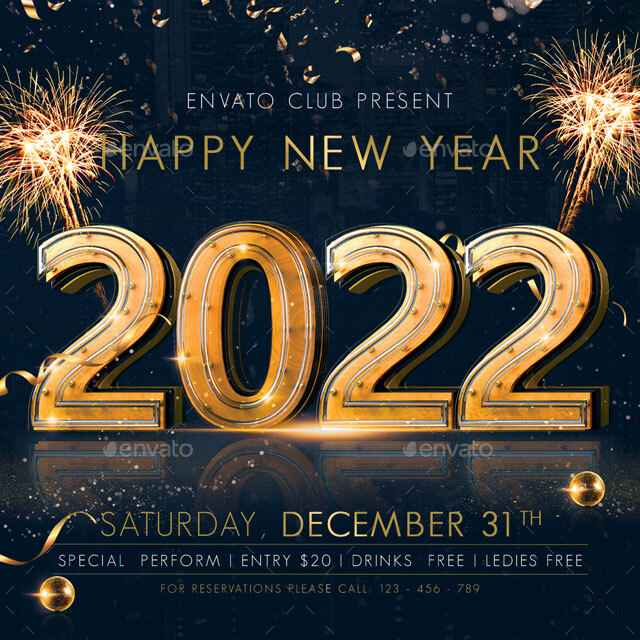 2022 New Year by oloreon | GraphicRiver