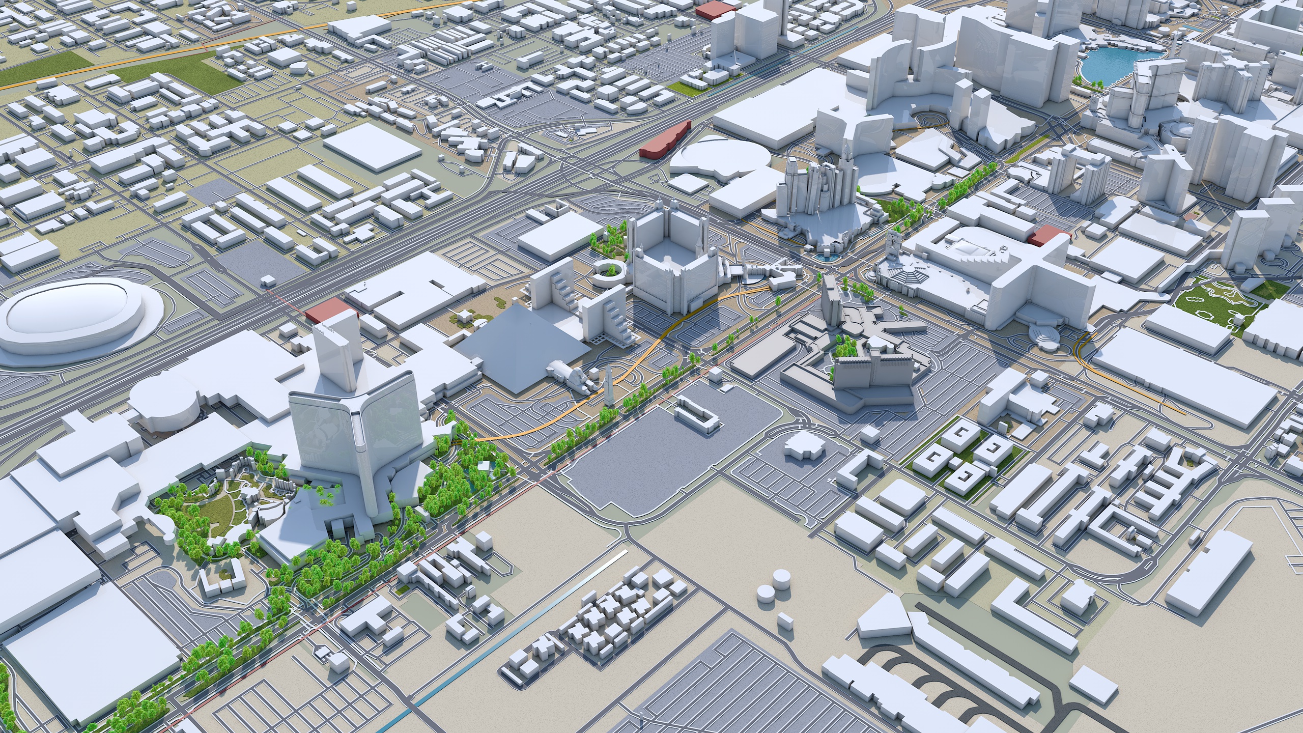 Las Vegas Nevada City 3D Model USA 50km by TurboCG | 3DOcean