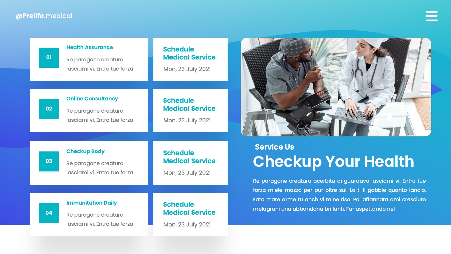 Prelife - Medical & Healthcare Keynote Template, Presentation Templates