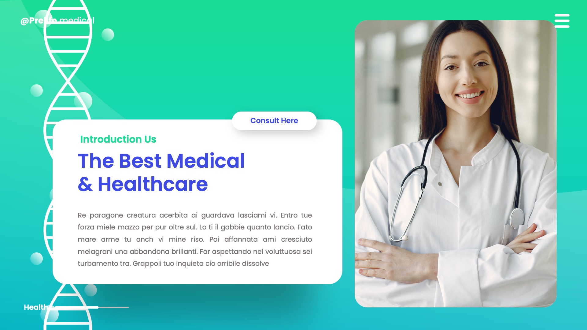 Prelife - Medical & Healthcare Keynote Template, Presentation Templates